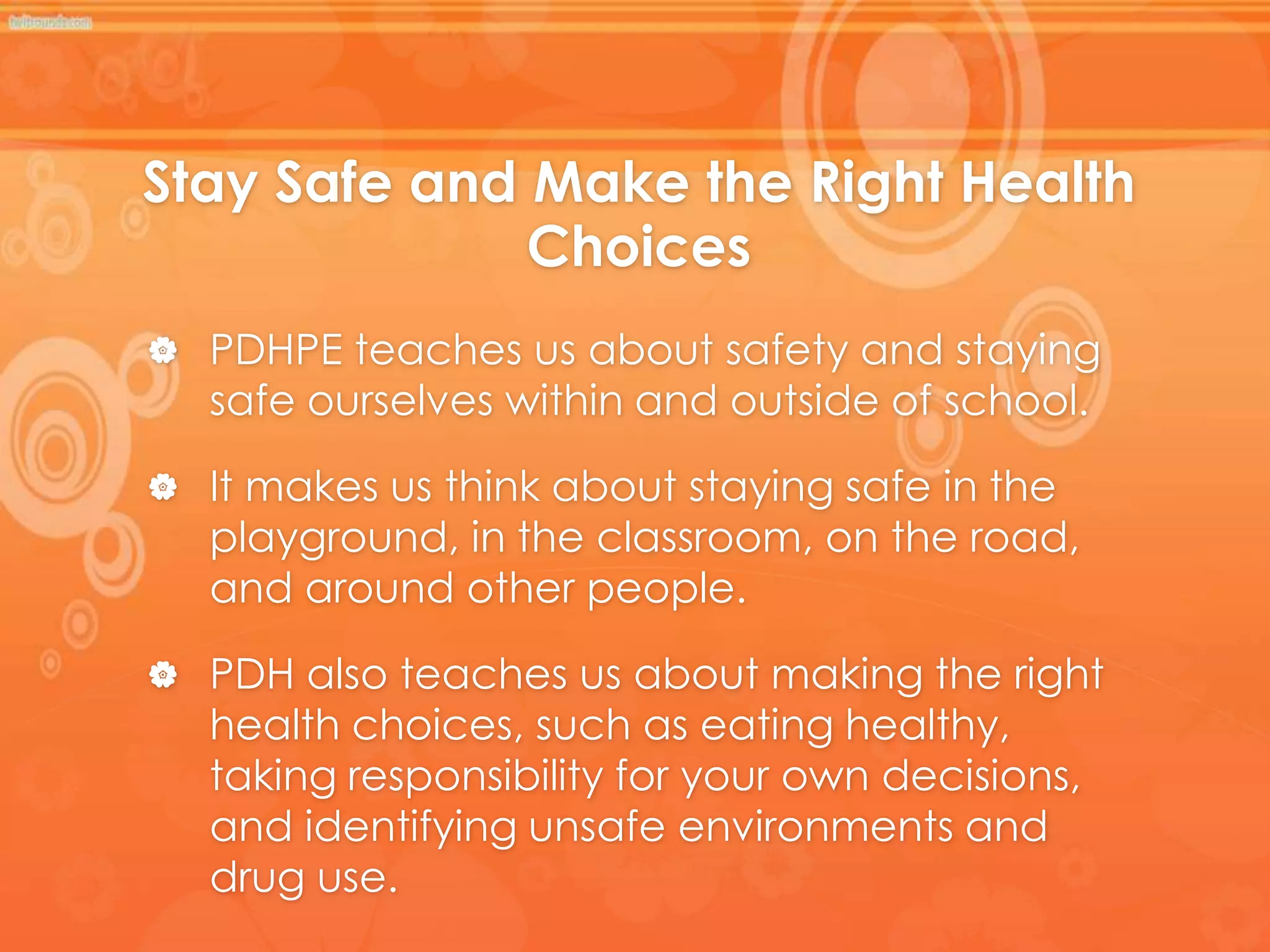 PDHPE Rationale | PPT