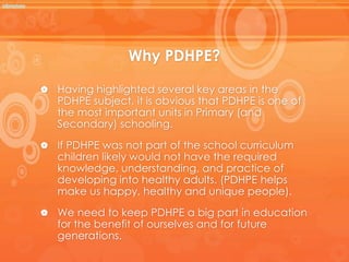 PDHPE Rationale | PPT