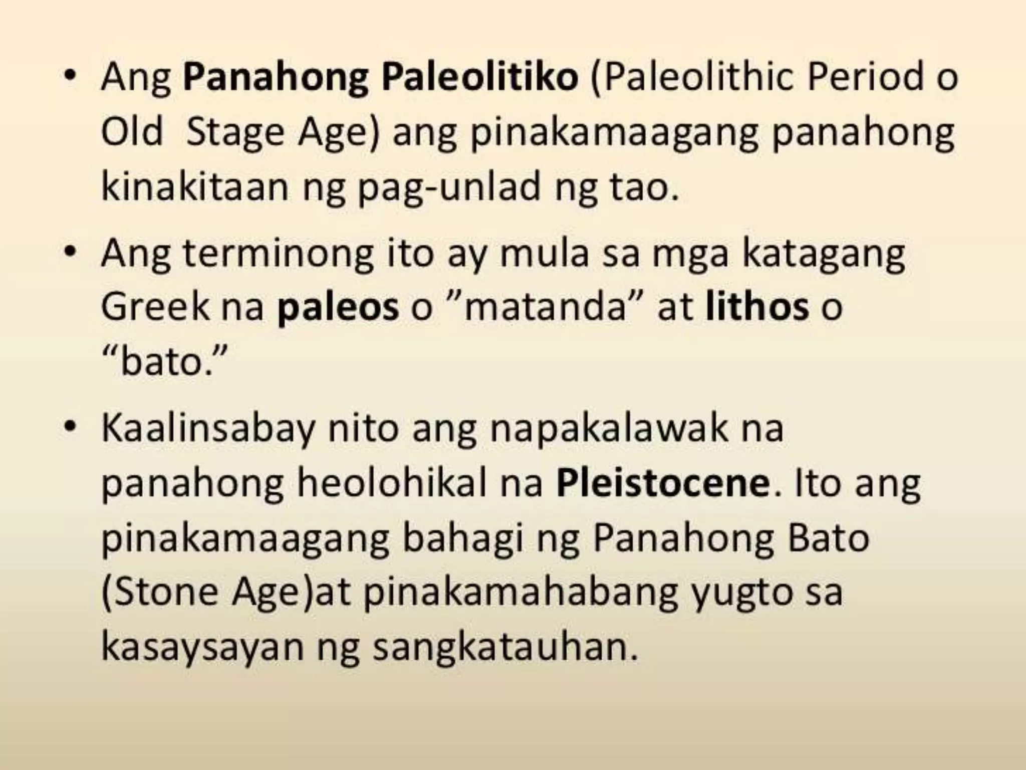Panahong Paleolitiko at Neolitiko | PPT