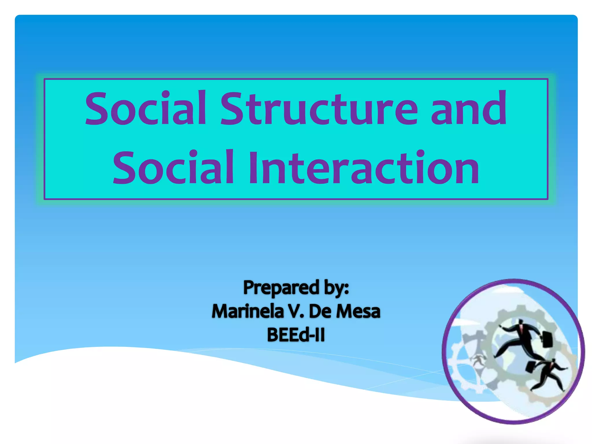 Social Structure and Social Interaction | PPTX