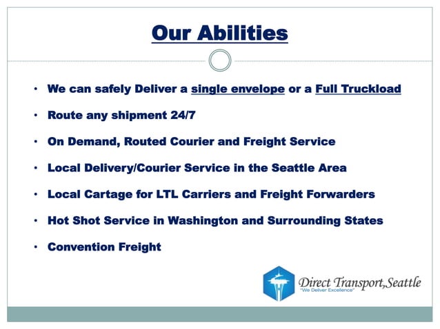 Direct Transport Seattle Services | PPTX