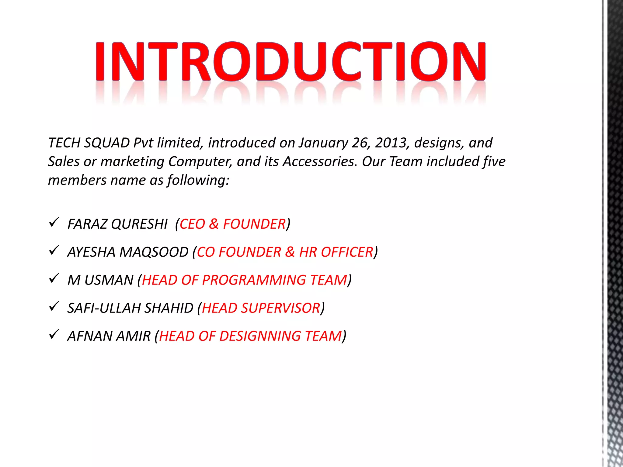 MY COMPANY TECH-SQUAD | PPT