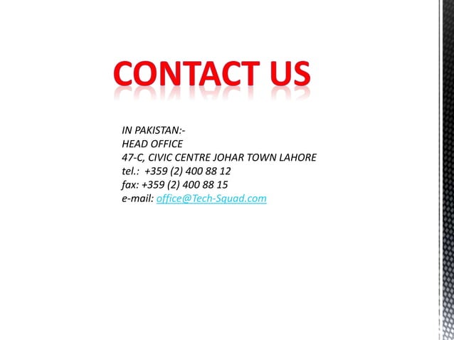 MY COMPANY TECH-SQUAD | PPT