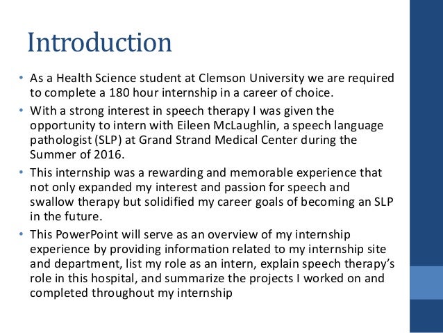 Internship PowerPoint
