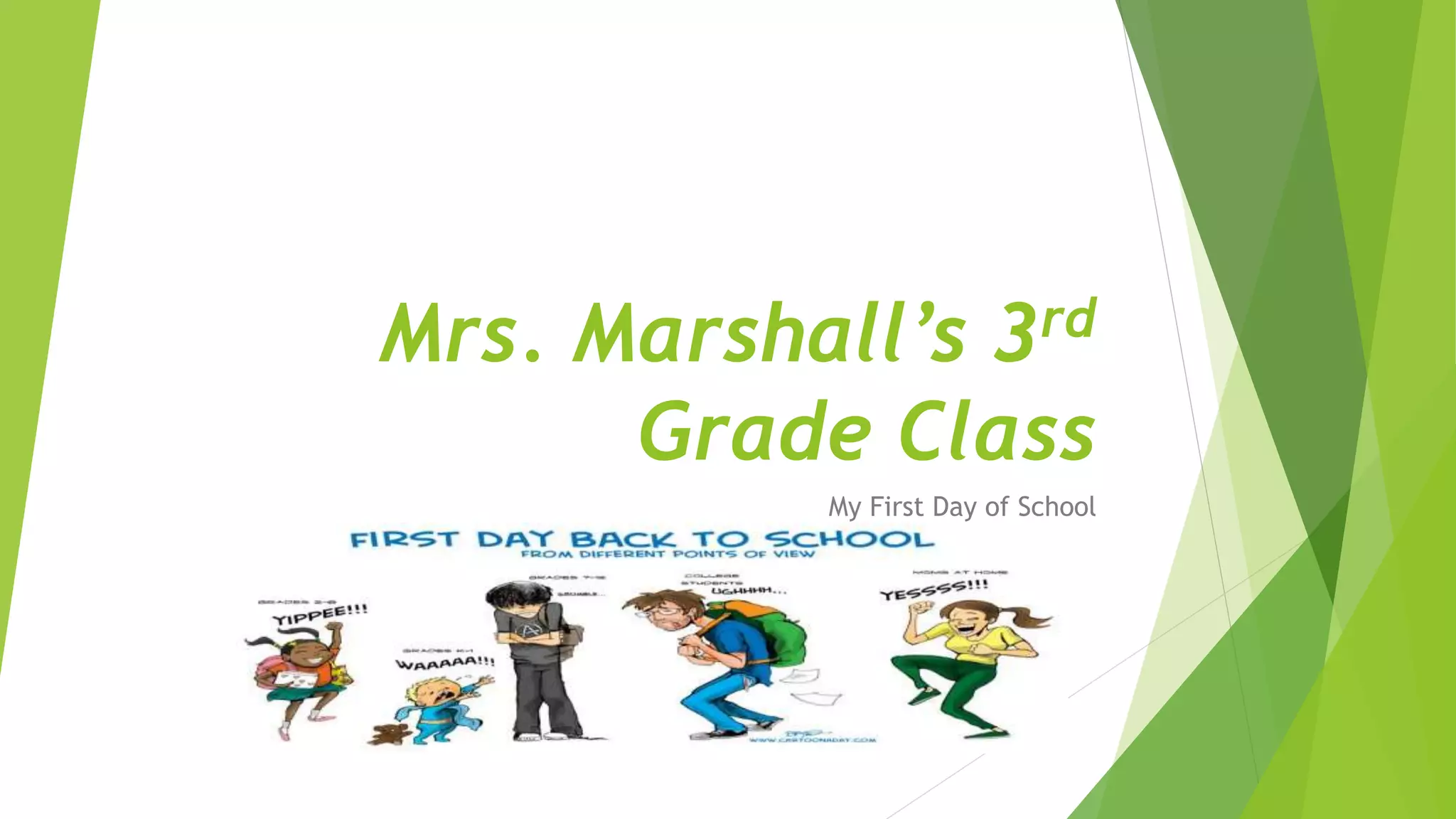 My First Day of School Powerpoint | PPTX