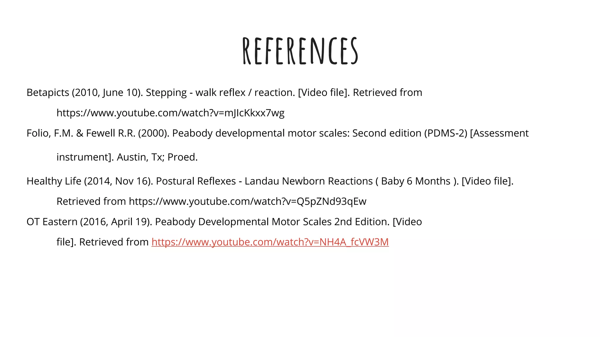 Peabody Developmental Motor Scales (PDMS) - 2 | PPTX