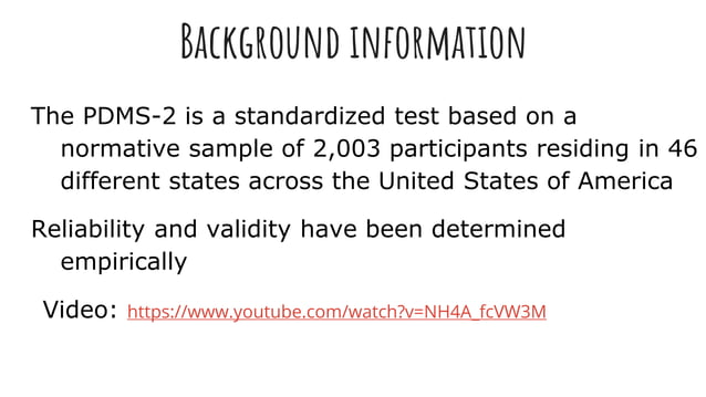 Peabody Developmental Motor Scales (PDMS) - 2 | PPTX | Parenting Babies ...