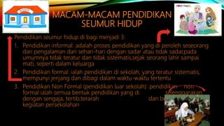 PENDIDIKAN SEUMUR HIDUP | PPTX