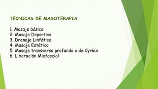 masoterapia | PPTX
