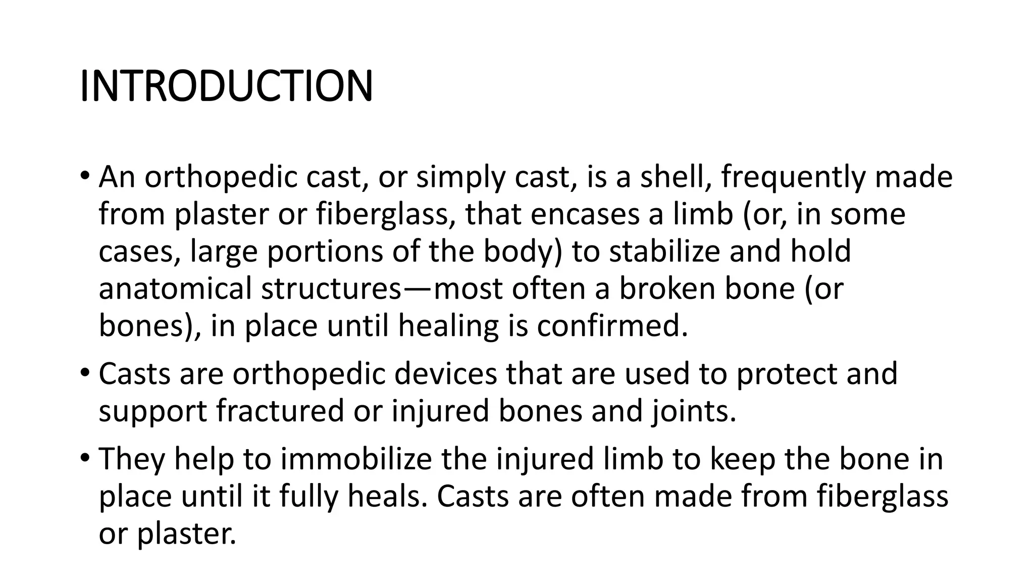 indication and contra-indication cast & traction | PPTX