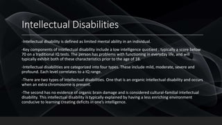 Intelligence, Giftedness, and Intellectual Disability | PPT