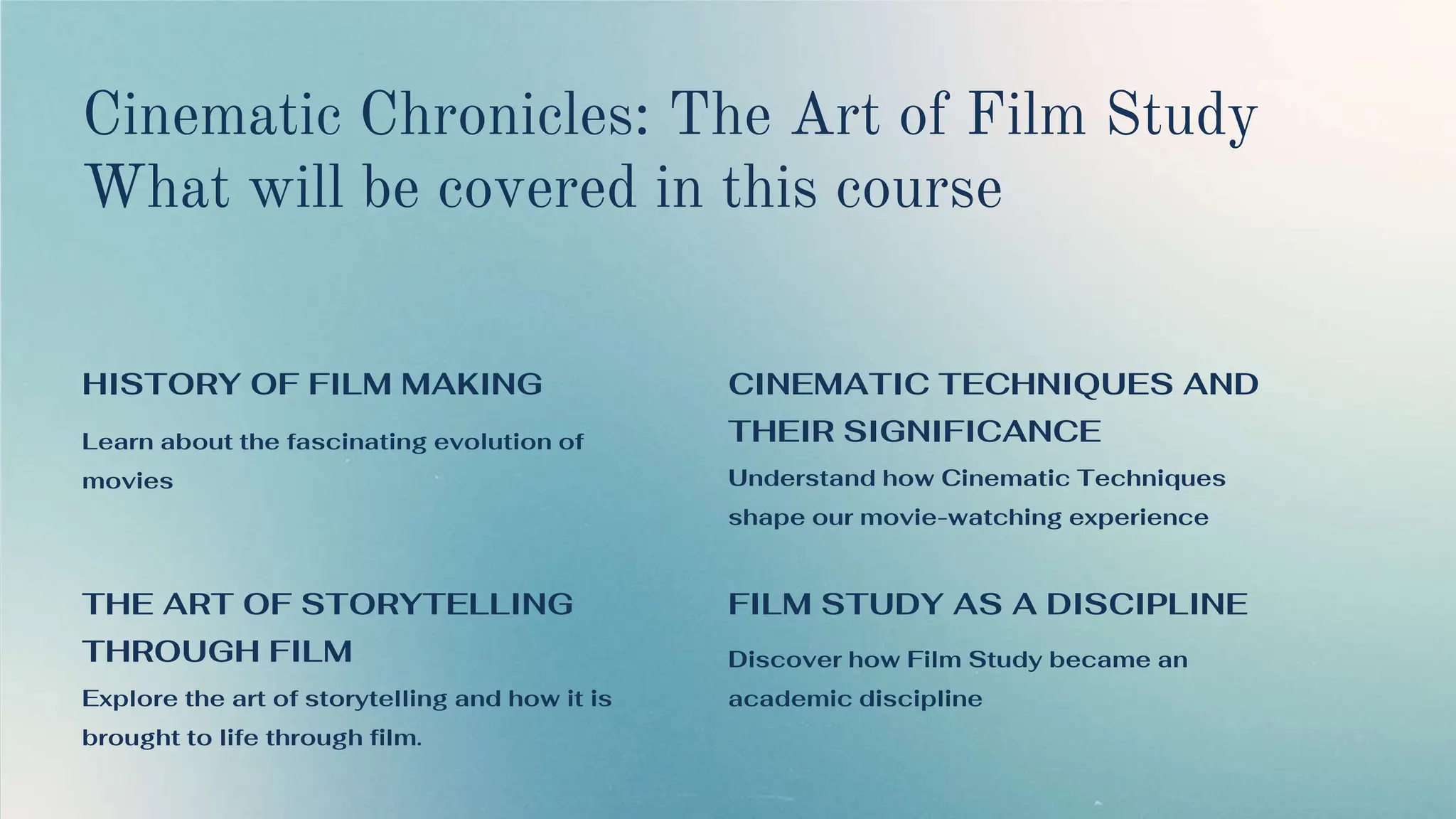 Cinematic Chronicles Unveiled | PPT