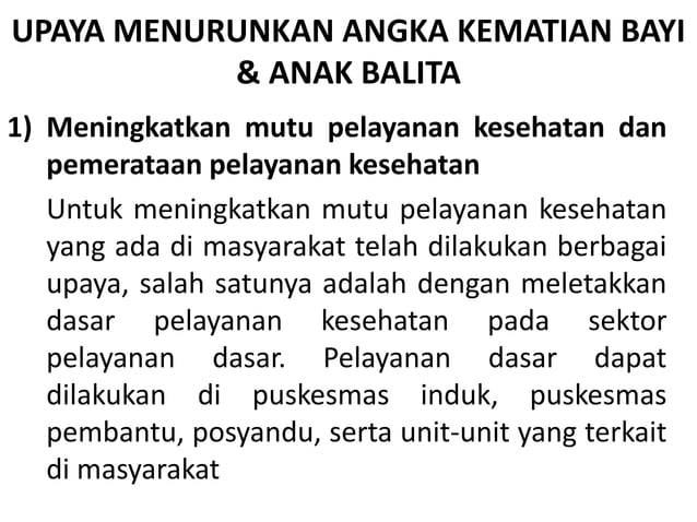 keadaan kesehatan bayi dan anak balita di indonesia | PPTX