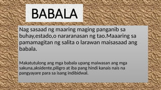 Paalala at babala powerpoint presentation | PPTX