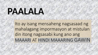 Paalala at babala powerpoint presentation | PPTX