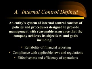 Powerpoint.ppt on intrnal cntrol overview | PPT