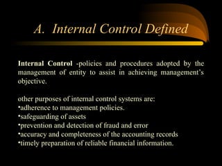 Powerpoint.ppt on intrnal cntrol overview | PPT
