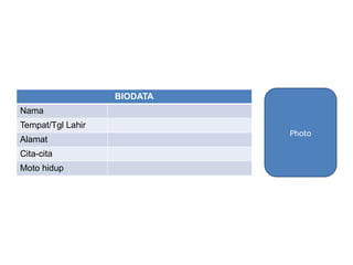 contoh soal cara membuat biodata dan isinya | PPT