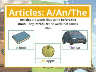 PowerPoint about in articles a\ an \ the | PPTX