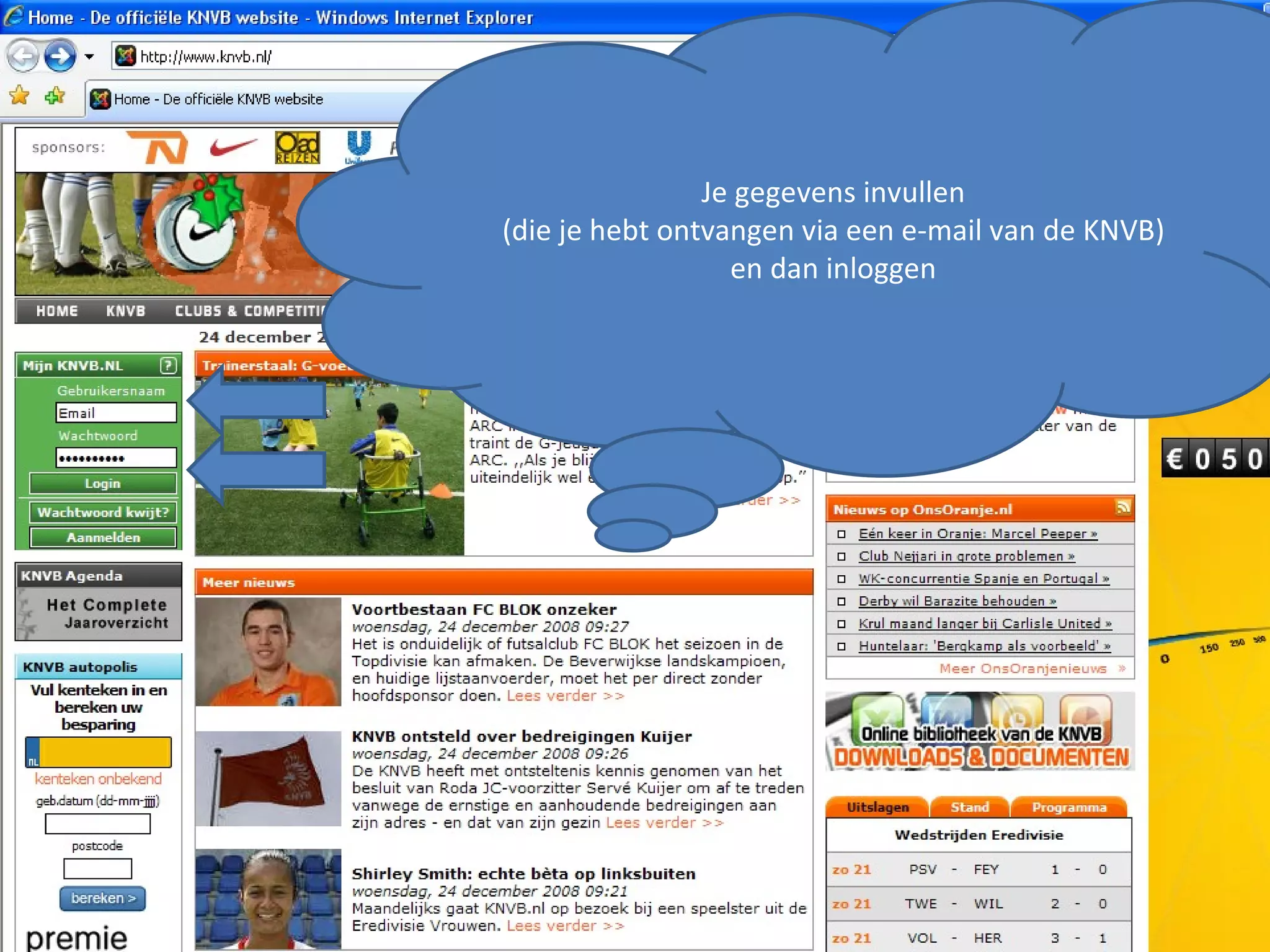 Aanmelden KNVB voor programma overzicht | PPT