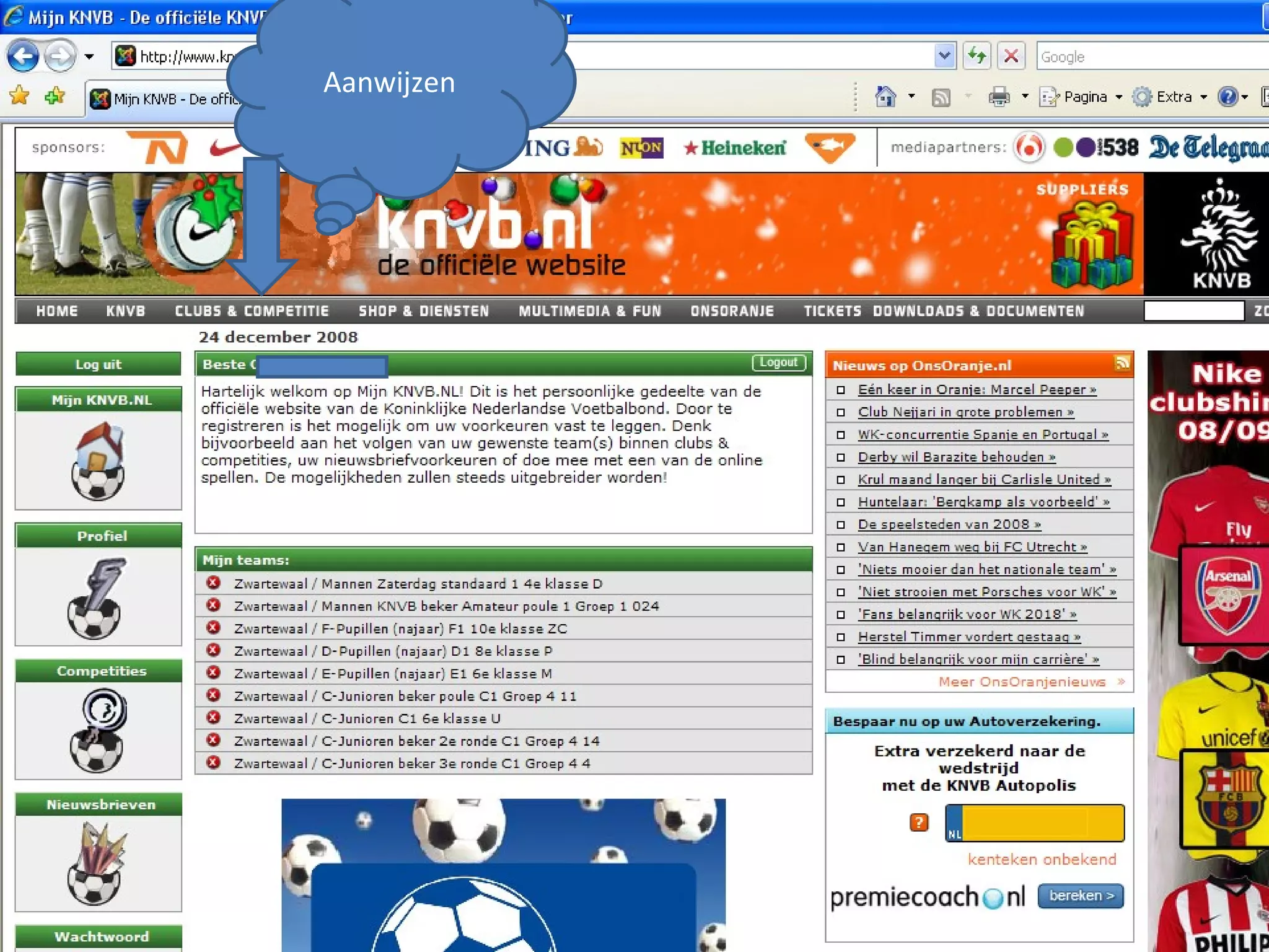 Aanmelden KNVB voor programma overzicht | PPT
