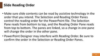 Accessibility in Powerpoint for the different profiles | PDF | Desktop Publishing | Computer ...