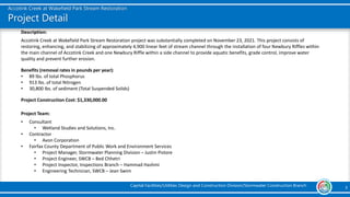 Accotink Creek at Wakefield Park Stream Restoration Project | PPT