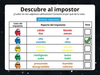 powerpoint-adjetivos-calificativos. inteactivo y entetenido | PPTX