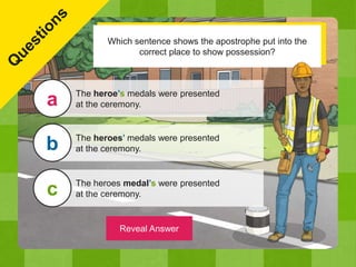 POWERPOINT - APOSTROPHES. How to express possessessions | PPTX