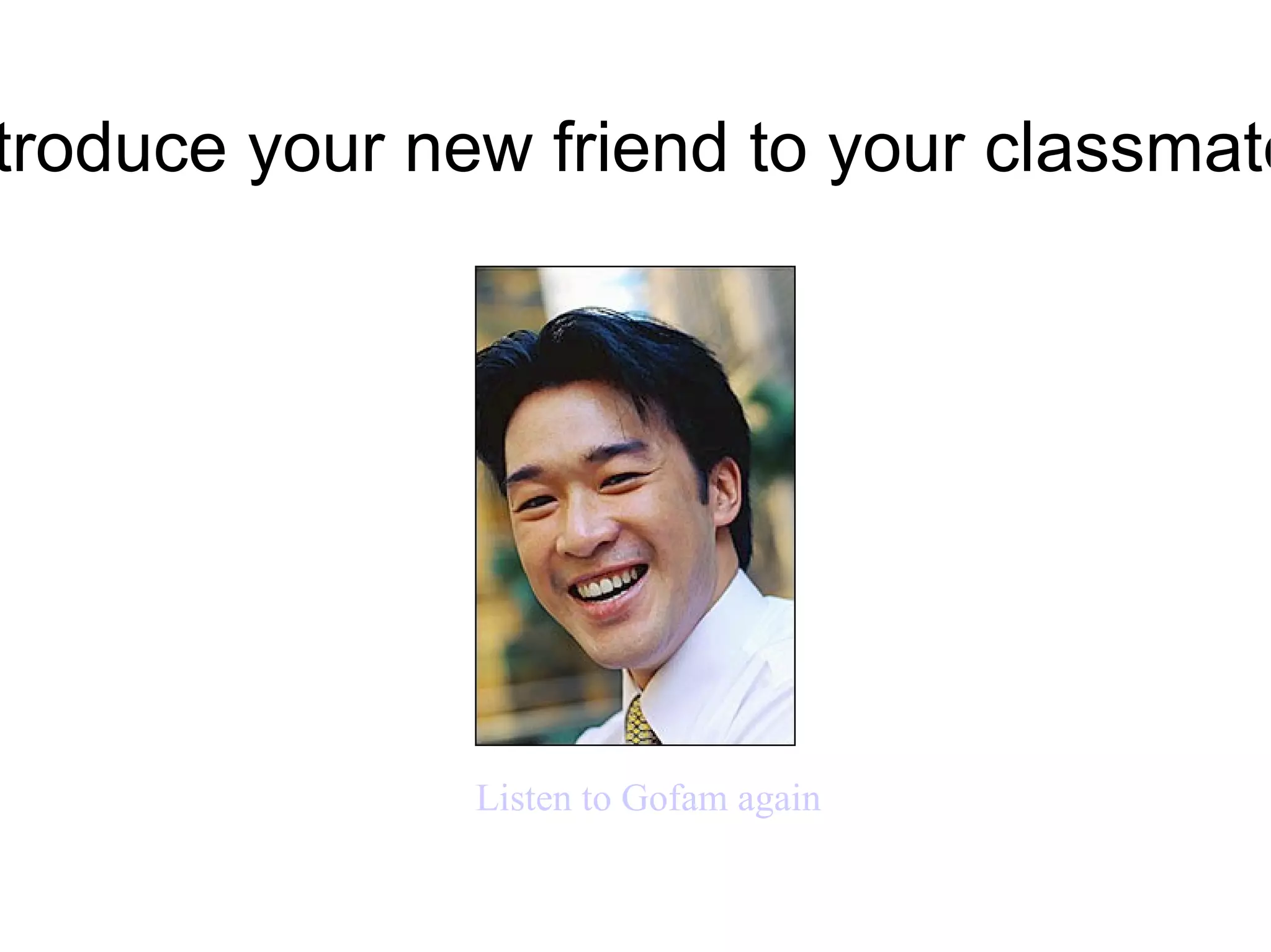 a self introduction | ODP