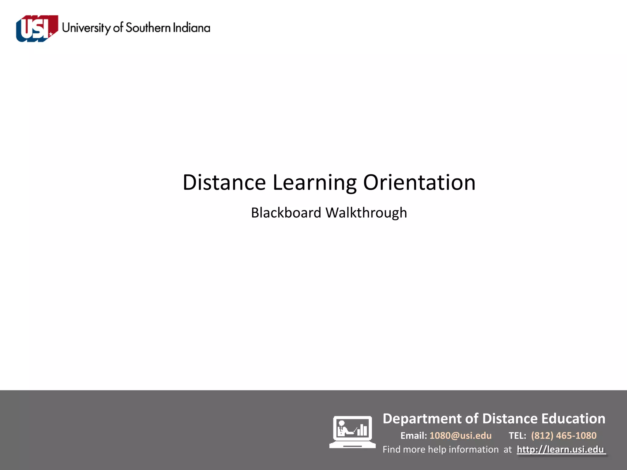 USI Blackboard Walkthrough | PPTX