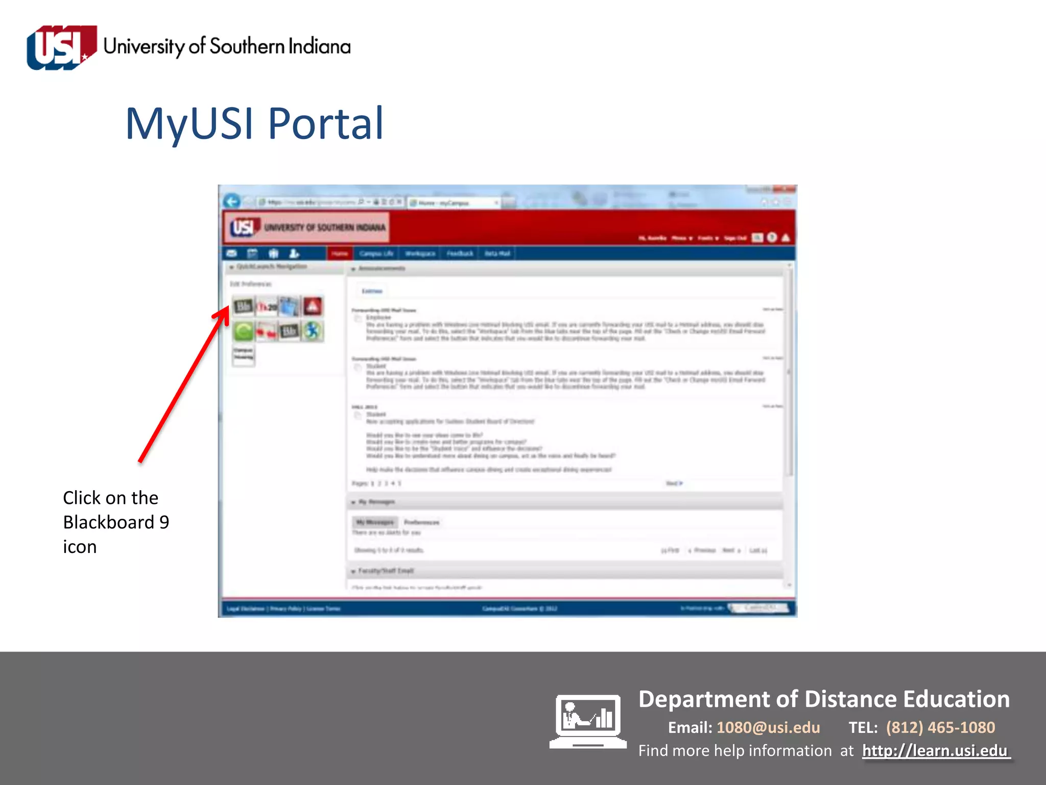 USI Blackboard Walkthrough | PPTX