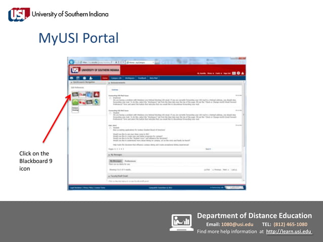 USI Blackboard Walkthrough | PPTX | Educational Assessment | Education