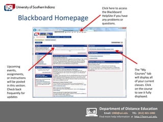 USI Blackboard Walkthrough | PPTX | Educational Assessment | Education