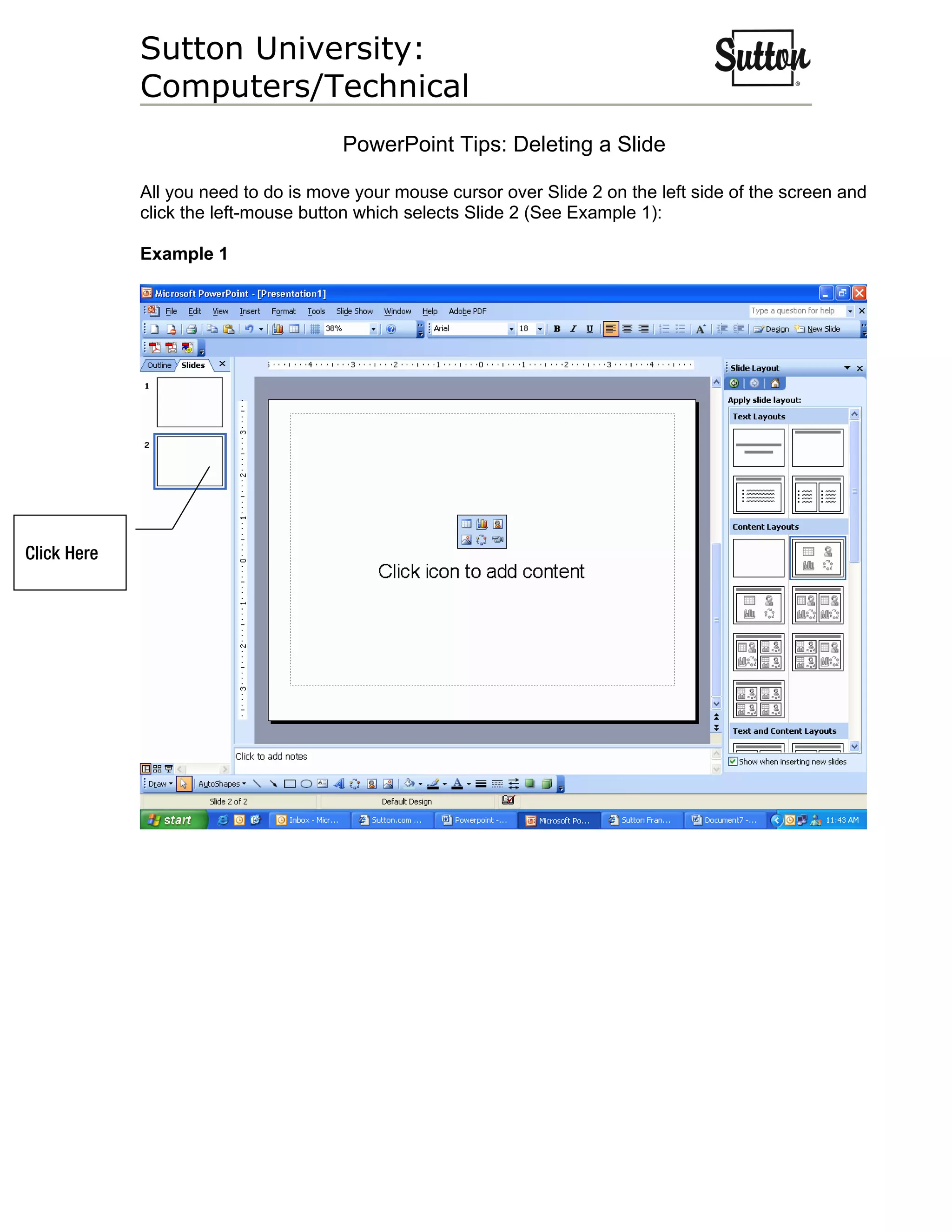 Power point deleting a slide | DOC