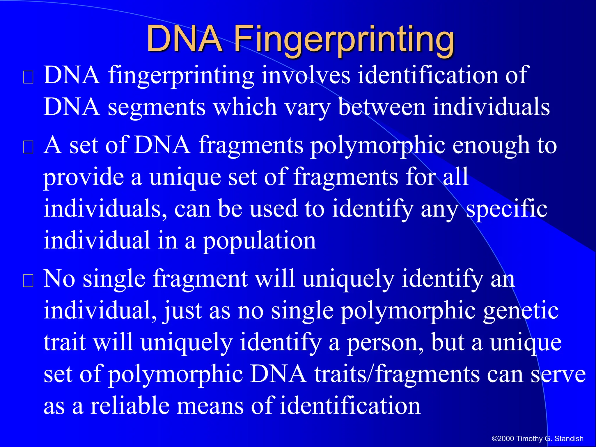 DNA-FINGERPRINTING-PCR MOLECULAR Biology | PPT