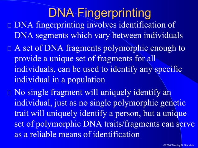 DNA-FINGERPRINTING-PCR MOLECULAR Biology | PPT