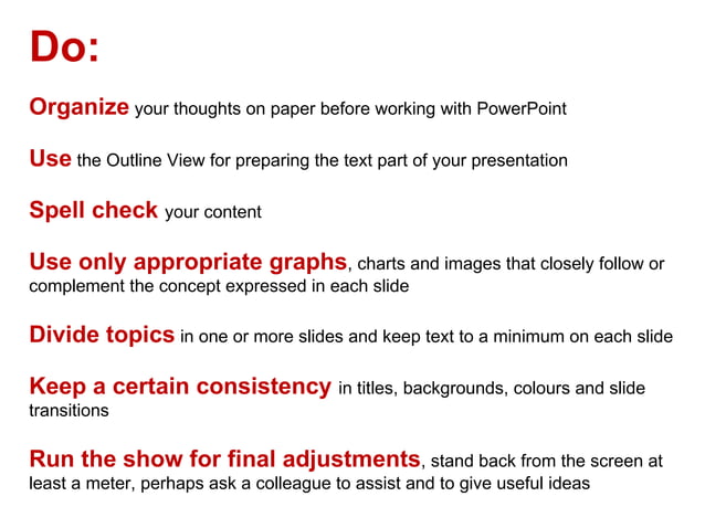 Powerpoint do's & don'ts | PPT