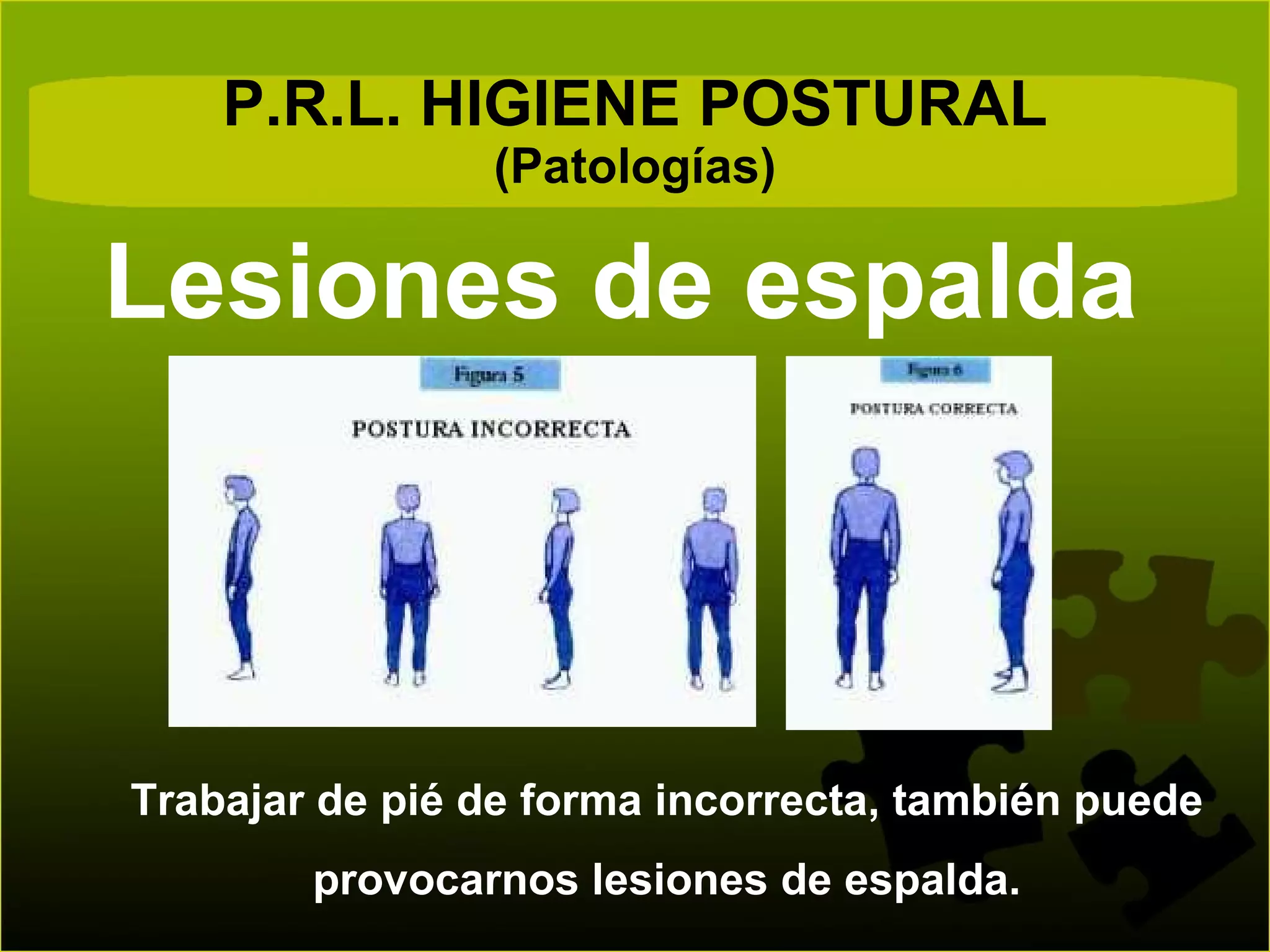 Power point ejercicio prl específico (higiene postural) | PPT