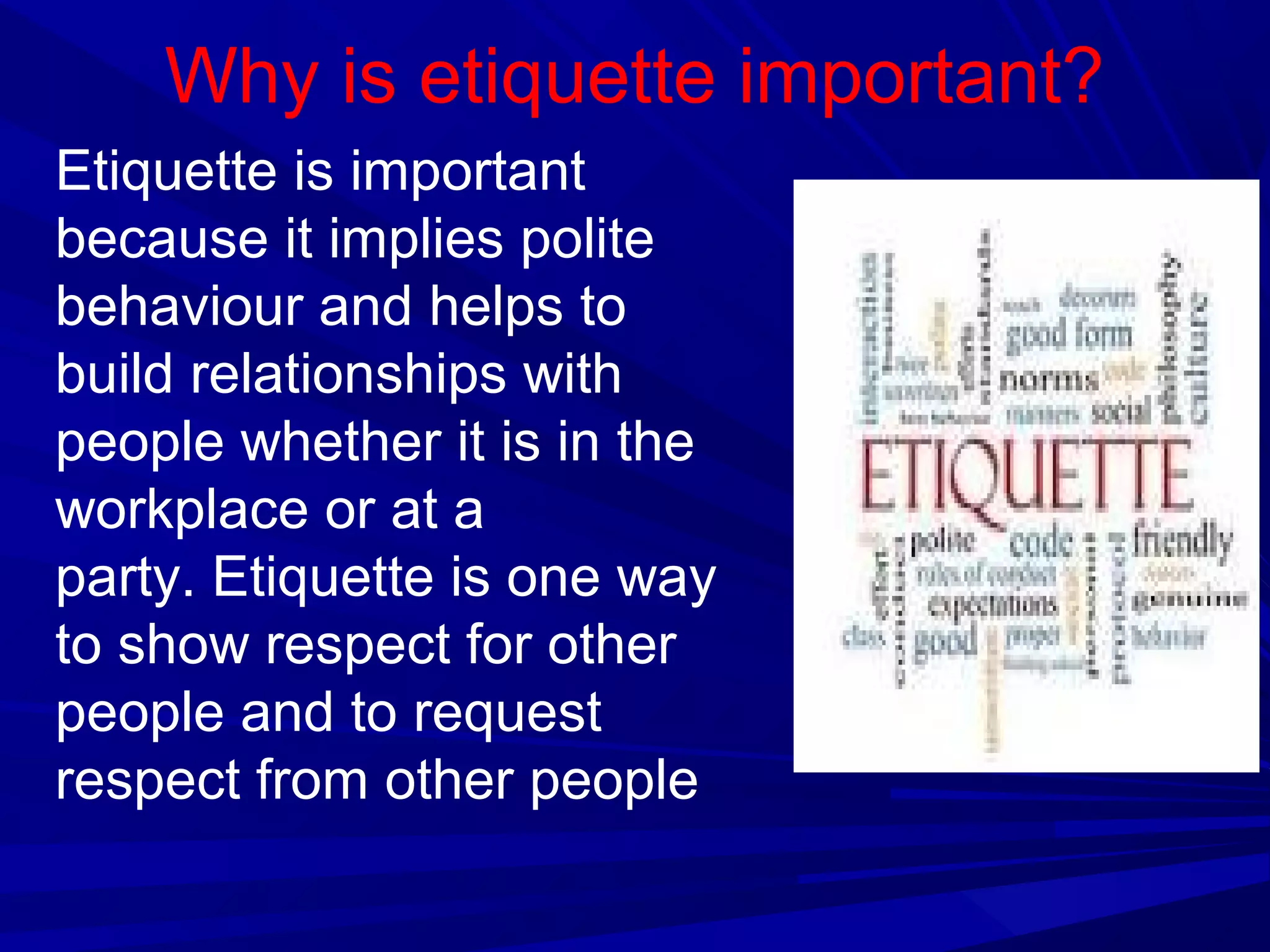 Powerpoint etiquette | PPT