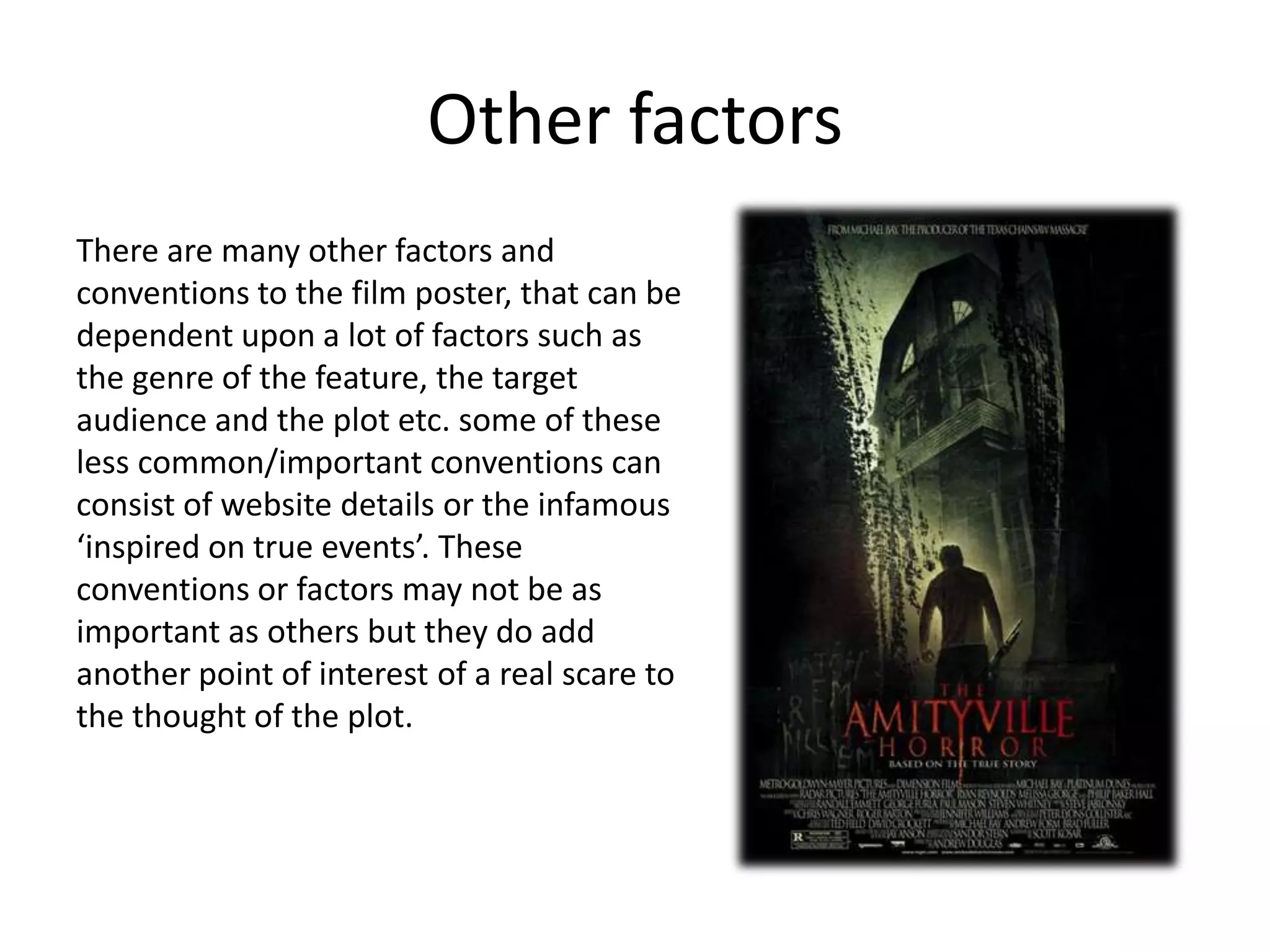 factors towards movie posters | PPTX | Movies | Entertainment