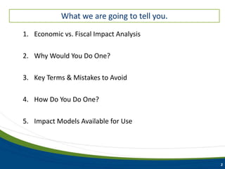 Basics of Economic Impact Analysis | PPTX