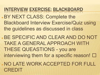 WCC COMM 106 Powerpoint-Interviewing 101 LUTHER | PPT