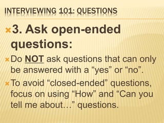 WCC COMM 106 Powerpoint-Interviewing 101 LUTHER | PPT