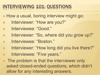 WCC COMM 106 Powerpoint-Interviewing 101 LUTHER | PPT