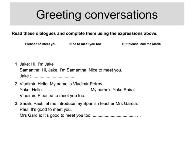 NB1 - Introductions and greetings | PPT