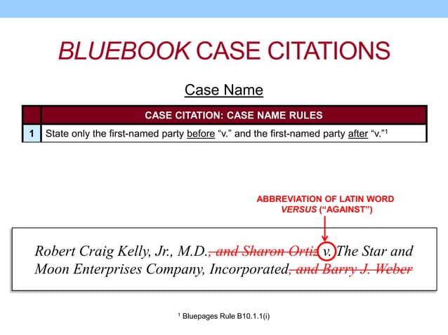 PowerPoint - Legal Citation Form 1 - Case Law.pptx