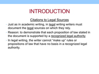 PowerPoint - Legal Citation Form 1 - Case Law.pptx