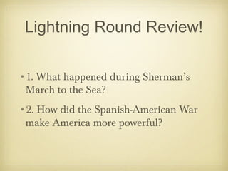 Power point lesson 1 - the lead up to world war i - the twentieth ...