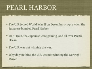 Power point lesson 14 - world war ii pacific theater - great depression ...